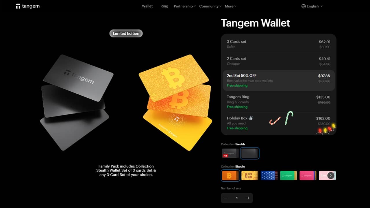 Tangem Debuts 1+1 Holiday Sale with 50% Off on Your 2nd Wallet Purchase ...